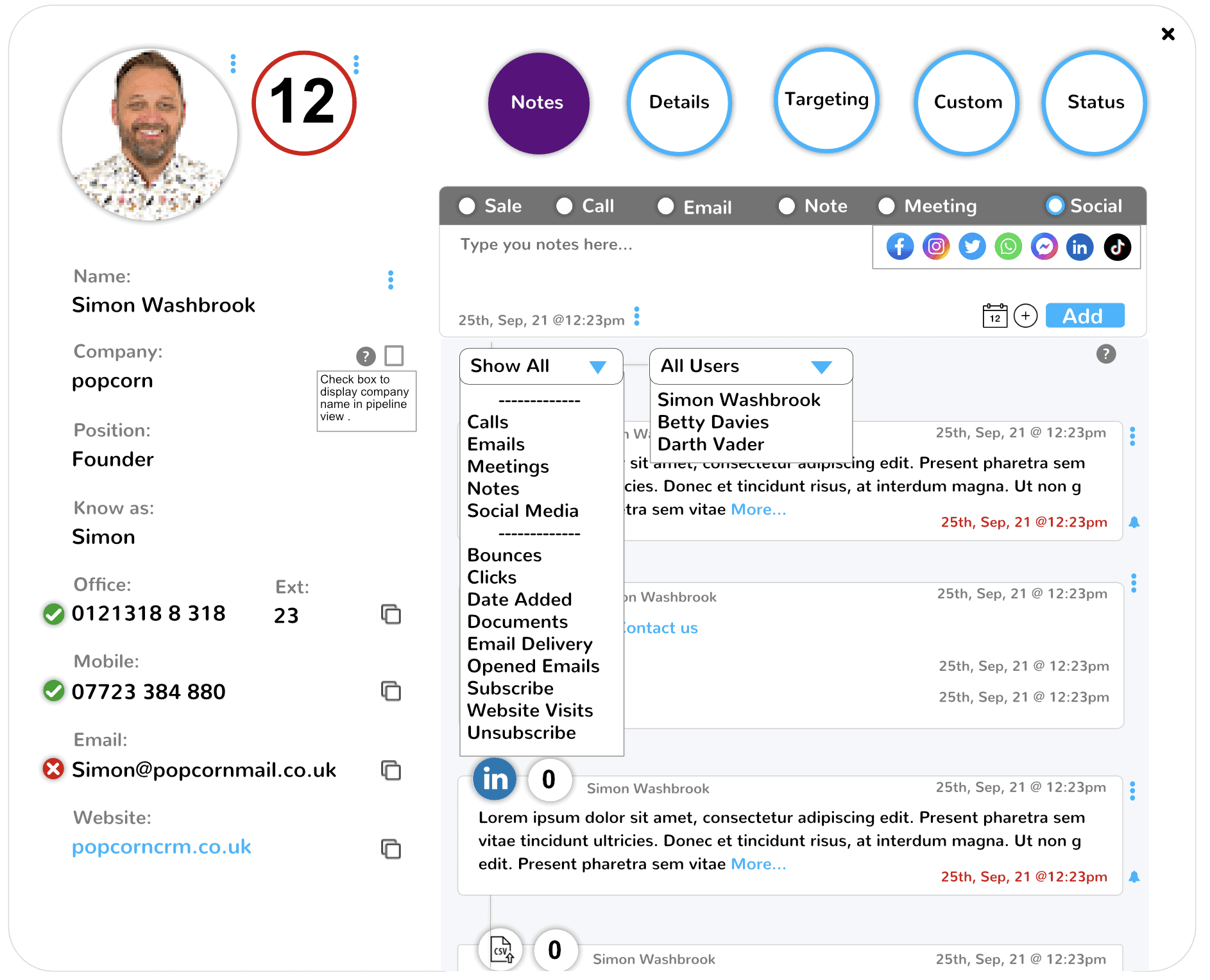 Pre-register | popcorn CRM & Lead Management